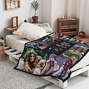NIWAHO-THROWS MADE Custom Blanket with Photos Collage Throw Blankets 50 x 60 inch Personalized Morther's Day, Customized Family Pictures Blankets