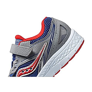 Saucony Cohesion 14 Alternative Closure Running Shoe, Navy/RED, 2 US Unisex Big Kid