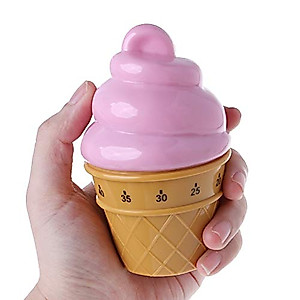 HELYZQ Ice Cream Mechanical Kitchen Timer Cooking Countdown Timer Clock Kitchen Gadgets Tool Kitchen Cooking Timer