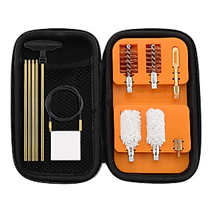 Raiseek Shotgun Cleaning Kit for 12 and 20 Gauge Gun Cleaning Kit Bronze Bristles Brush and Cotton Mop