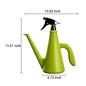 Ytzada Watering Can with Sprayer for Indoor Plants, 1L Long Spout Small Dual Purpose Spray Bottle for House Bonsai and Outdoor Garden Flower