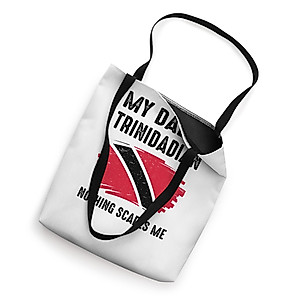 My Dad Is Trinidadian Trinidad Pride Flag Heritage Roots Tote Bag