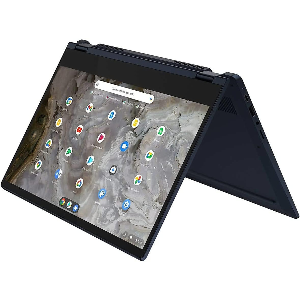 Lenovo Flex 5 13.3" FHD 2-in-1 Touchscreen Chromebook, AMD Ryzen 5 up to 3.7Ghz, 8GB RAM, 128GB SSD, WiFi, Bluetooth, Backlit Keyboard,Hugo Tech Mart Fingerprint Reader, Chrome OS (Renewed)