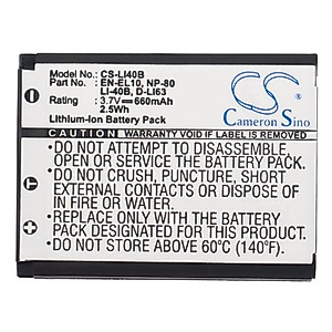 Enyuly 660mAh Replacement Battery for Rollei Powerflex 460 Flexline 202 in Compactline CL-103 FL-140 Compactline CL320 XS-8 Sports Flexline 140 in Flexline 140 Compactline 350 CL-202 DS5370 (3.7V)
