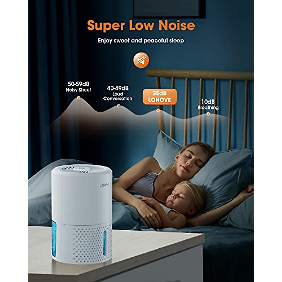 Dehumidifiers - 34oz(1000ml) Small Dehumidifiers for Home Bedroom Bathroom Basement Closet RV, 2200 Cubic Feet (220 Sq ft) Auto-off Portable and Compact Ultra Quiet Mini Electric Dehumidifier