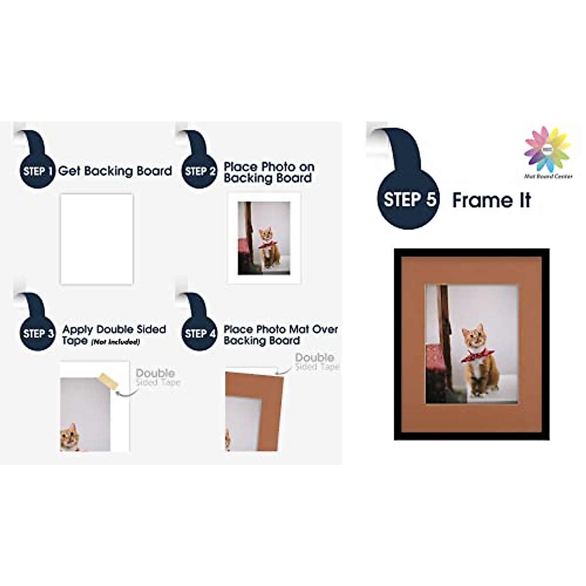 Mat Board Center, Pack of 10, 16x20 for 11x14 Photo Picture Mats - Acid Free, 4-ply Thickness, White Core - for Pictures, Photos, Framing, Earth