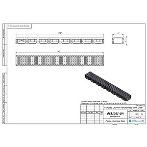Vodaland - 4 Inch Easy 2 Stainless Pro Trench Drain Channel (4)