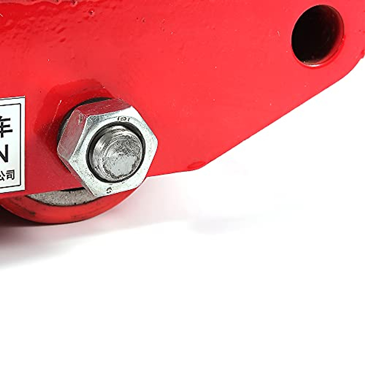 6T Dolly, Plastic Steel Wheel GDAE10 Industrial Machinery Mover with 360° Rotation Cap Skate Hand Truck Cart Appliance Wheels Rollers for Furniture Cargo Trolley Moving Home Warehouse 13200lbs Red