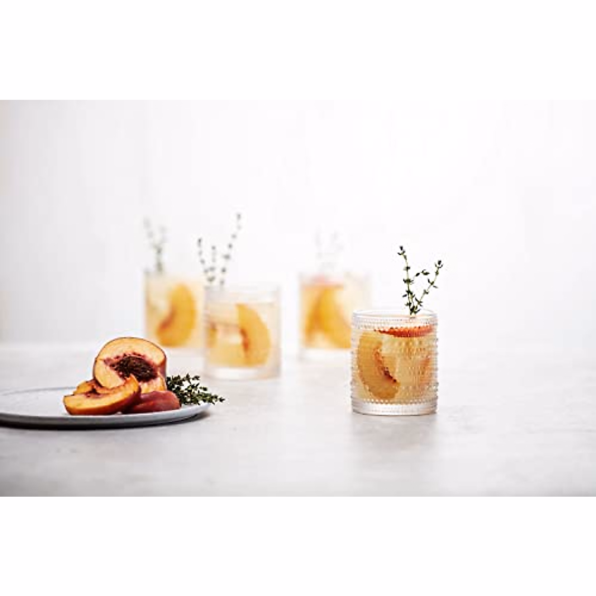 Fortessa Jupiter Vintage Glassware Collection, Double Old Fashioned Cocktail Glass 4 Pack, Clear, DOF 4 Pack (10 Ounce)