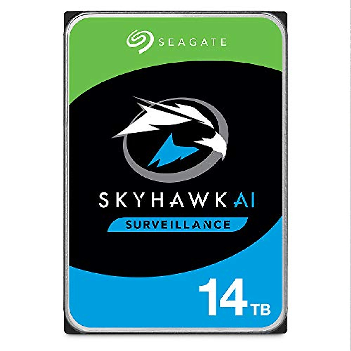 Seagate Skyhawk AI 14TB Surveillance Internal Hard Drive HDD–3.5 Inch SATA 6Gb/s 256MB Cache with Drive Health Management + 3-Year Rescue Service (ST14000VE0008)