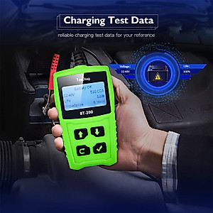 Topdiag BT200 12V 24V Car Battery Tester 2024, 100-2000 CCA Digital Battery Analyzer, Automotive Charging Cranking System Tester, Quick/Stacndard Test