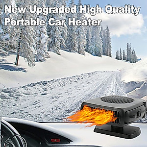 12V Car Heater,Portable 200W High Power 2 in 1 Fast Heating Defrost Defogger,Plug The Cigarette Lighter Directly Into The Cigarette Lighter Hole Of The Car, Suitable for all cars