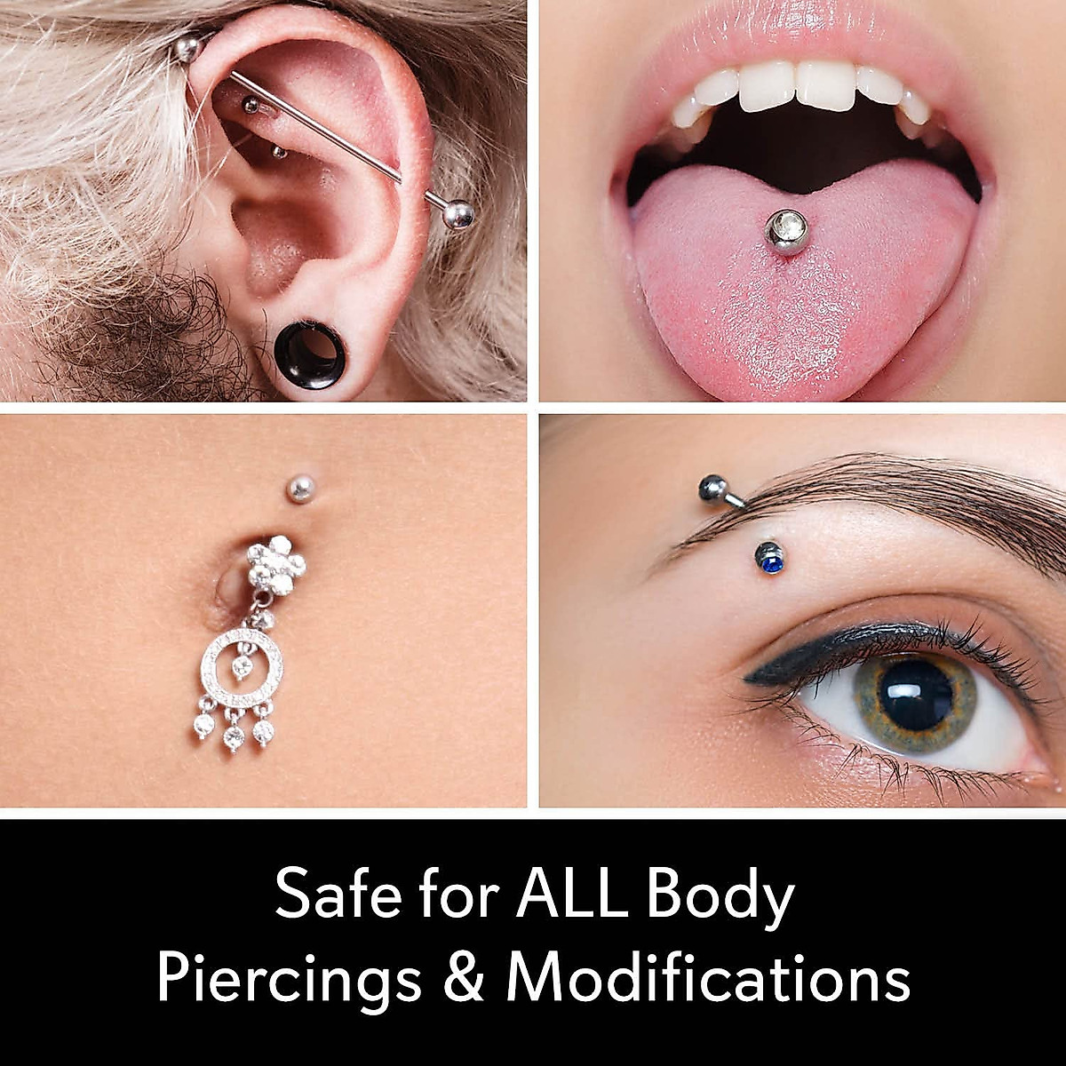 MediCleanse Sterile Saline Piercing Aftercare Fine Mist Spray, 7.5 Ounce, All Natural, No Alcohol, Vegan Friendly, for Piercings and Tattoos, Made in USA