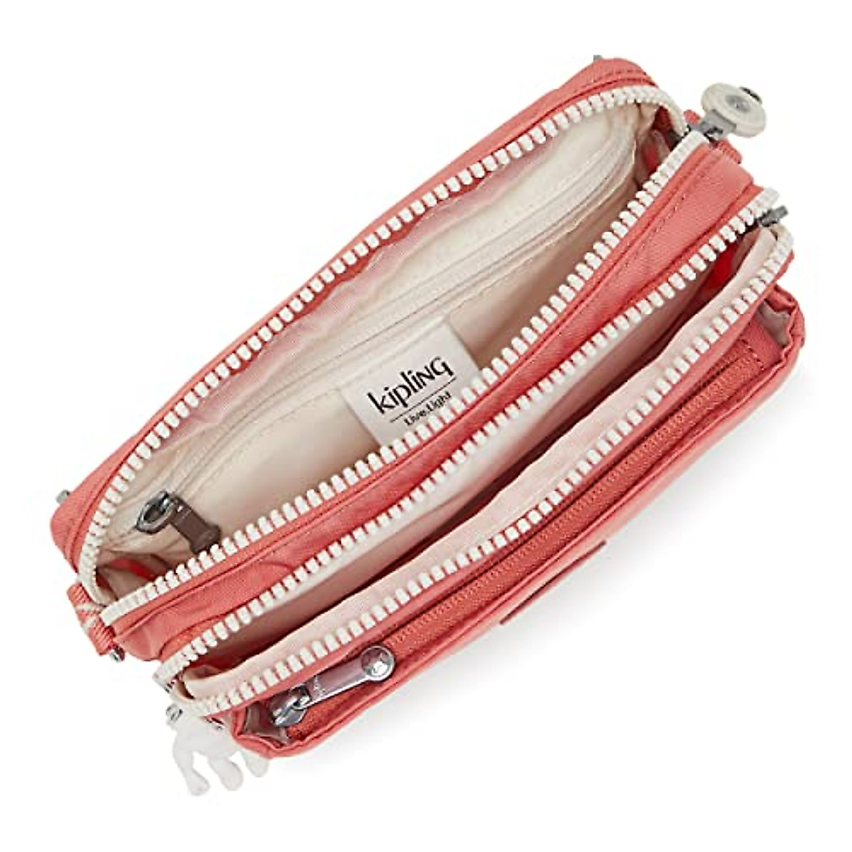 Kipling Women's Abanu Multi Crossbody Bag, Lightweight, Adjustable Nylon Waist Pack, Vintage Pink