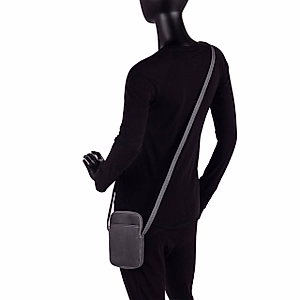 Le Donne Leather Cinder Smartphone Crossbody (Black)