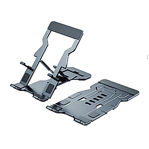 Cell Phone Stand, Fully Foldable,Aluminum Phone Stand with Non-Slip Anti-Scratch Pad Portable Ultra-Thin Phone Holder.Compatible with iPhone, iPad, Nintendo Switch, Tablets (7-13), All Phones Grey