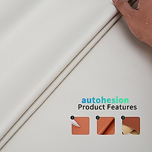 YRTVNOO Premium Self-Adhesive Leather Repair Patch - 35x79 Inches, Waterproof & Durable Leather Repair Tape - Ideal for Furniture, Car Seats, Sofas, Chair - DIY Vinyl Leather Patches Kit, Black