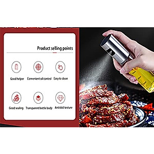 NIKKIER Oil Sprayer for Cooking,100ml Olive Oil Spritzer,Oil Sprayer for Air Fryer, Salad,BBQ,Roasting