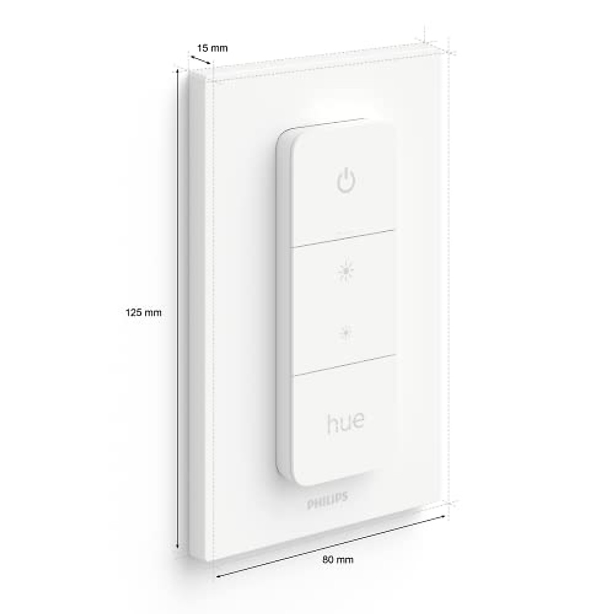 Philips Hue Smart Wireless Dimmer Switch V2 (Installation-Free, Exclusive for Philips Hue Lights) for Indoor Home Lighting, Living Room, Bedroom.