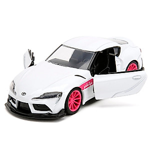 2020 Supra White Metallic with Pink Wheels Pink Slips Series 1/32 Diecast Model Car by Jada 34664
