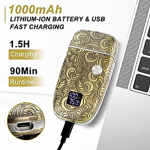 GSKY Electric Razor, Double Foil, Foil Shavers for Men,2 Speeds,Electric Shavers for Men,Beard Trimmer with 2 Foil,Cordless Barber Shaver Beard Trimmer,Barber Supplies Gifts for him