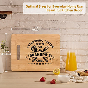GiftyTrove Gifts for Grandpa, Best Grandpa Birthday Gifts - Personalized Bamboo Cutting Board Gift for Grandpa Grandfather Papa, Cool Fathers Day, Christmas or Birthday Gifts for Grandpa