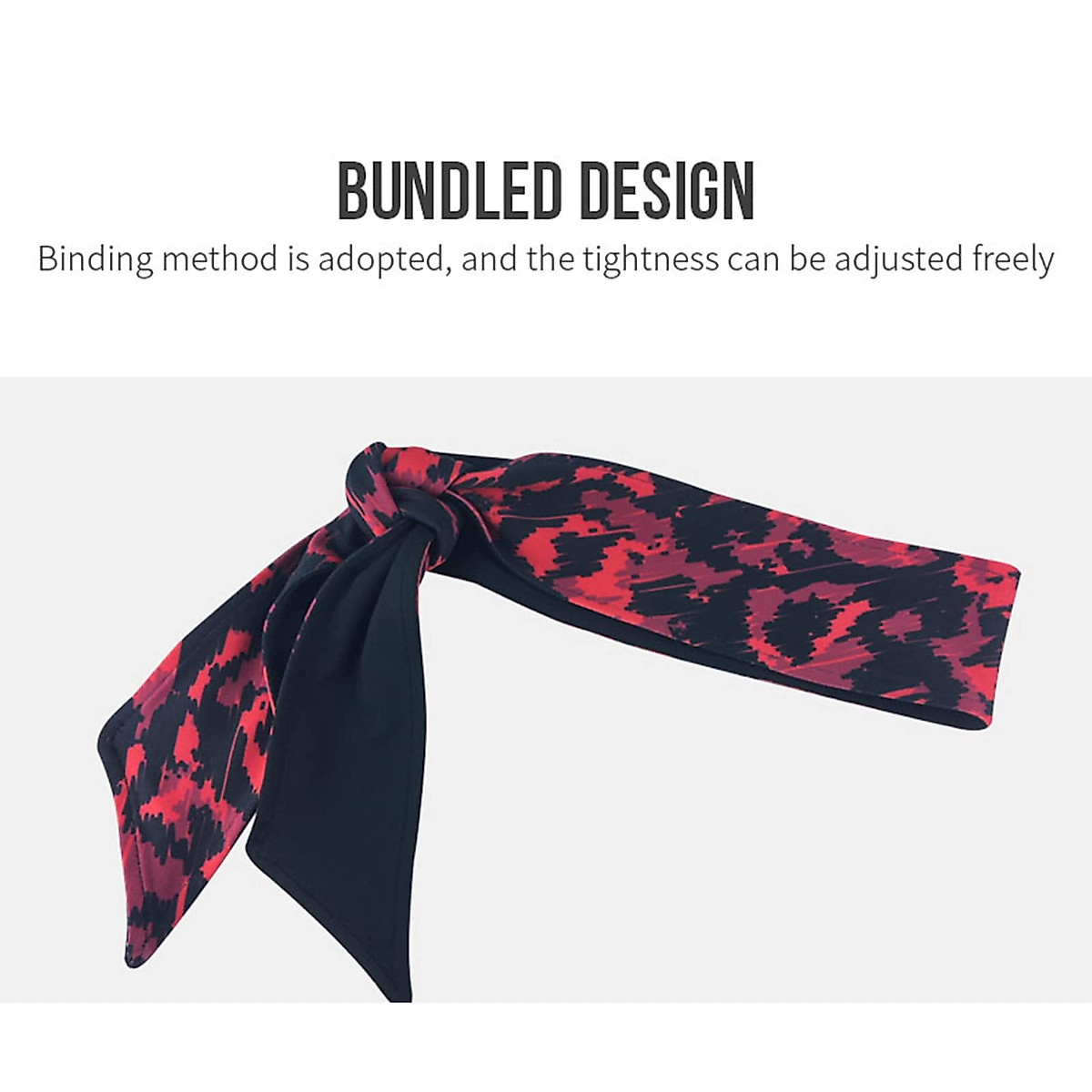 Mcolics Headbands Tie on Headband for Men Women Running Athletic Hair Head Band Elastic Sports Sweat Basketball Stetchy Yoga Workout Sweatband Adjustable Non-Slip Moisture Wicking (Blue)