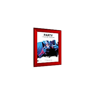 BNV Aluminum Front Load Snap Poster/Picture Certificate Frame, Red, 8.5x11 Inches, 1.25'' Profile, Wall Mounting, Portrait and Landscape Mode, Easy Installation, Anti-Glare, PVC Cover, Lightweight