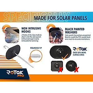 Rotak Critter Guard PRO | 8in x 100ft Solar Panel Bird Prevention Roll Kit with 100 Fastener Clips | Heavy Duty Galvanized Black PVC Coated ½ inch Wire Roll Mesh (8" PRO + 100 Clips)