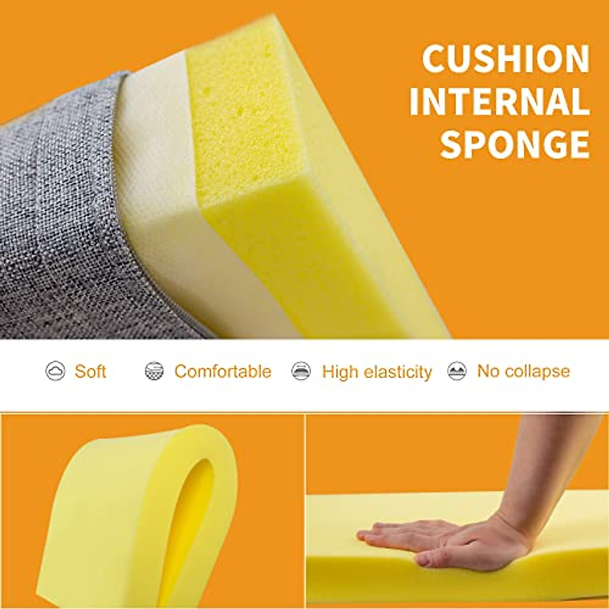 RULAER 30x14x2.5inch Bench Cushion for Indoor Outdoor Furniture Durable UV Resistant Lounge Patio Seat Pad Anti-Slip Garden Cushions (Idyllic Zippered for Easy Clean