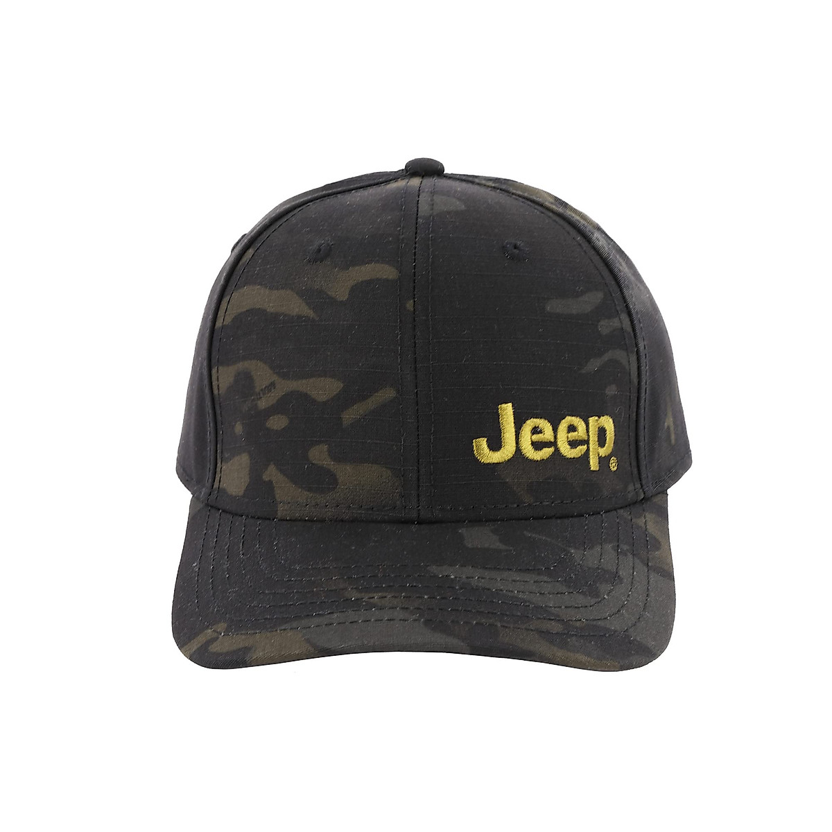 Jeep Text Logo Low Profile Trucker Hat Black Camo/Green Hat
