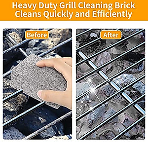 Heavy Duty Grill Cleaning Brick/Grill Stone Cleaning Block/Reusable Pumice Stone Cleaner Tool Cleans Flat Top Grills or Griddles Effectively