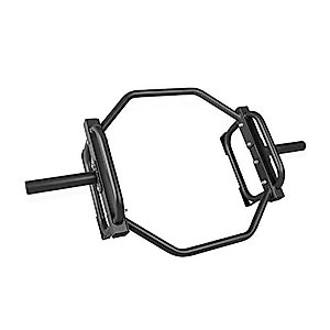 CAP Barbell Olympic Trap Bar, Hex Bar, Shrug Bar, Deadlift Bar, Black, 50 inches