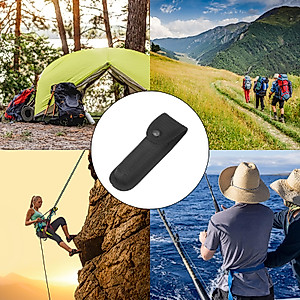 HARFINGTON 2pcs Nylon Pocket Knife Sheath 5.8" x 1.8" Horizontal Vertical Carry Belt Loop Multi-Tool Pouch Folding Knife Belt Sheath with Snap Closure for Outdoor Daily Use, Black