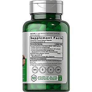 Turmeric Curcumin with Black Pepper | 2000 mg 90 Capsules | Non-GMO, Gluten Free Supplement | by Horbaach