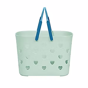 Gpahrrdnij Portable Shower Caddy Basket, Plastic Organizer Storage Tote with Cosmetics, Hair Supplies and Beauty Products Bin Bathroom Dorm Room Bedroom (Green)