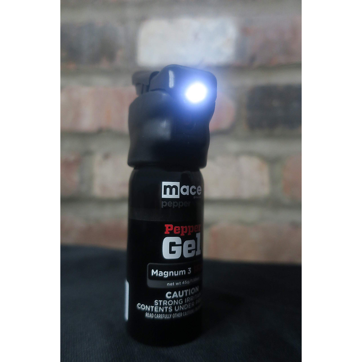 Mace Brand Magnum 3 Pepper Gel (45g) — 18’ Police Strength Pepper Gel, Flip Top Safety Cap, Wind-Safe Thick Gel Stream Technology, UV Dye — Self Defense Pepper Spray for Women & Men, Made in The USA