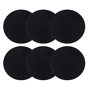 Charcoal Filters Compost Bin - Replacement Filter Round 7.25 inch - Extra Thick 0.4" Kitchen Pail 6 Pack - Carbon Premium Quality Countertop Bucket - Cutting Template Unisize Composting Bins