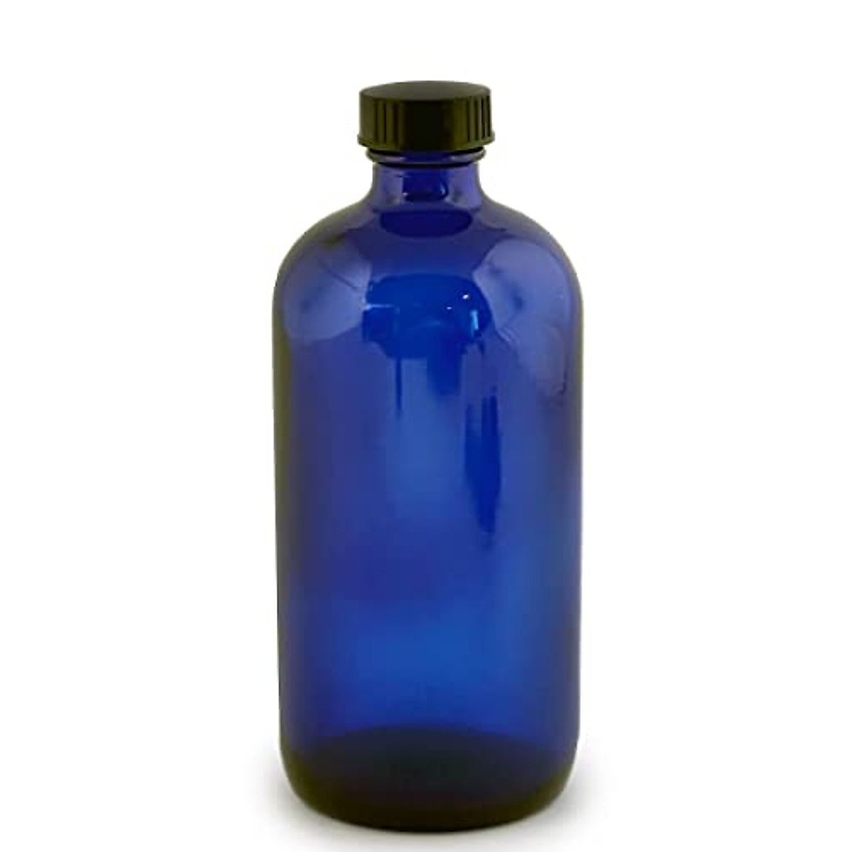 Vivaplex, 12, Cobalt Blue, 16 oz Glass Bottles, with Lids