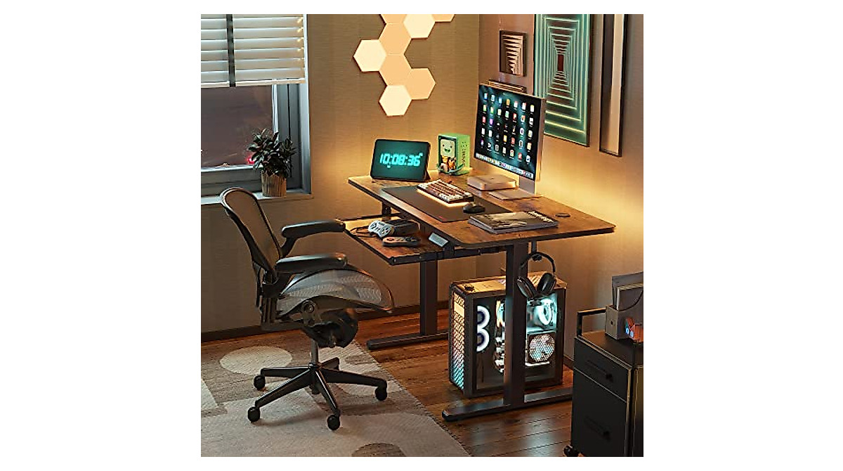 FEZIBO Electric Standing Desk 48x24 Inch - Adjustable & Ergonomic
