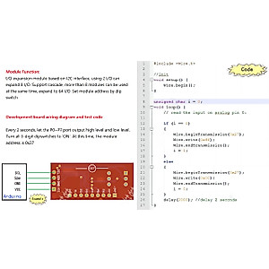 WWZMDiB 2Pcs PCF8574T IO Expansion Board I/O Expansion Module Based on I2C Interface PCF8574