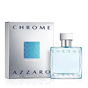 Azzaro Chrome Eau de Toilette - Fresh Mens Cologne - Citrus, Aquatic & Woody Summer Fragrance - Lasting Wear - Luxury Perfumes for Men, 1.0 Fl. Oz