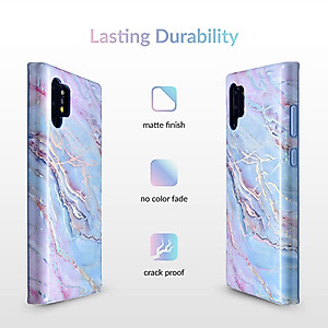Velvet Caviar for Samsung Galaxy Note 10+ Plus Case Marble - Cute Protective Phone Cases for Women, Girls (Holographic Pink Blue)