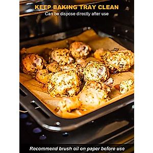 SMARTAKE 200 Pcs 12x16" Parchment Paper Baking Sheets Bundle with 200 Pcs 10 x 15" Parchment Paper Baking Sheets, for Baking Grilling Air Fryer Steaming Bread Cup Cake Cookie and More (Unbleached)