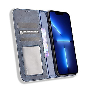 YOUKABEI MojieRy Phone Cover Wallet Folio Case for Samsung Galaxy S9 Plus, Premium PU Leather Slim Fit Cover for Galaxy S9 Plus, 1 Transparent Photo Frame Slot, 2 Card Slots, Easy Carry, Blue