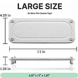 2 Pack Fast Drying Sink Caddy,Instant Dry Sink Organizer,Diatomaceous Earth Tray,Water Absorbing Stone Quick Dry Pad Kitchen Bathroom Soon Neat Absorbent Drying Soap Holder Rack Saddle (Grey-White)