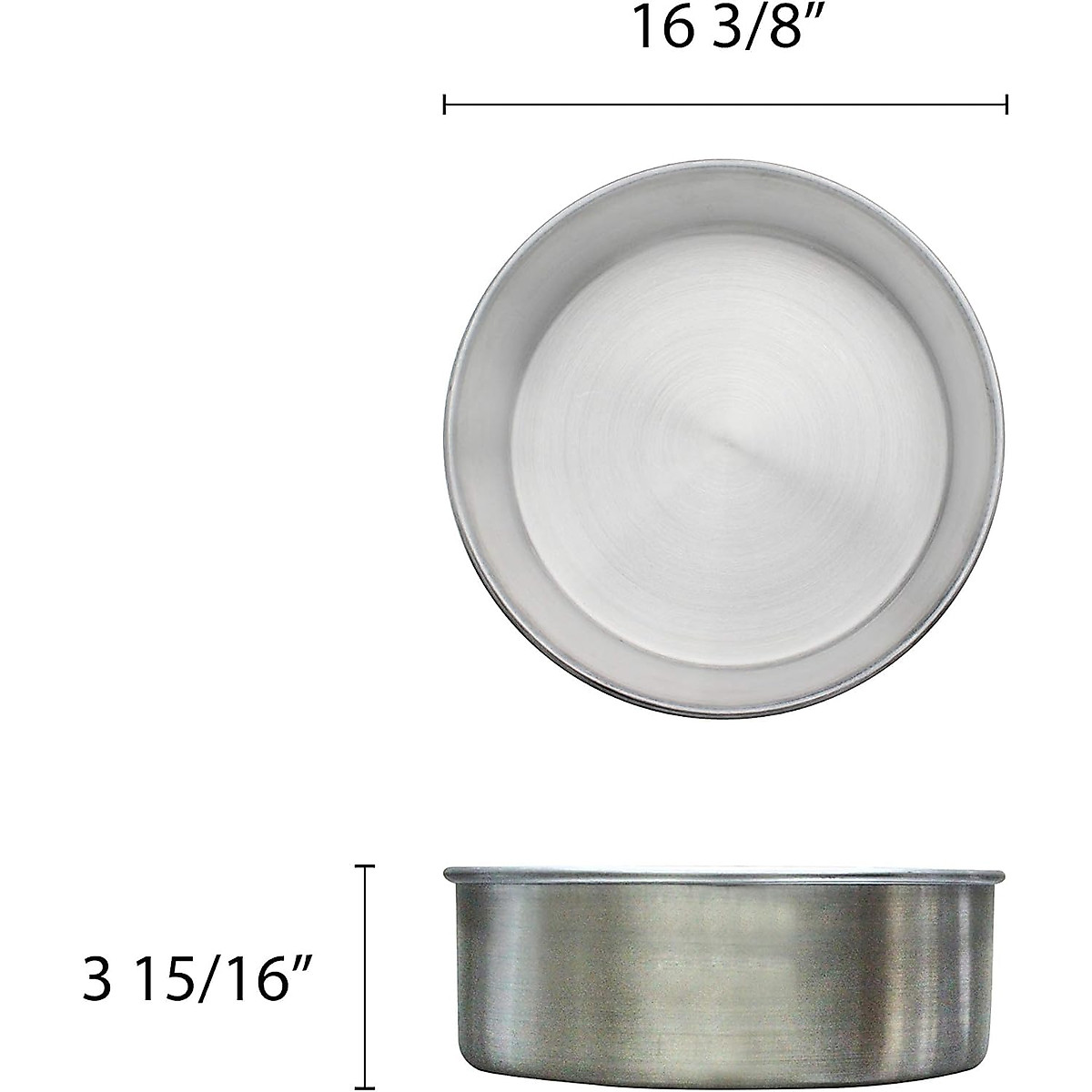 TrueCraftware- 16" X 4" Aluminum Round Layer Cake Baking Pan 0.90MM- Bakeware for Cake Pizza Layer Cake Pans Easy Releasing Cake Baking Pans Circle Cake Pans Cake Tin Cheesecake Mold