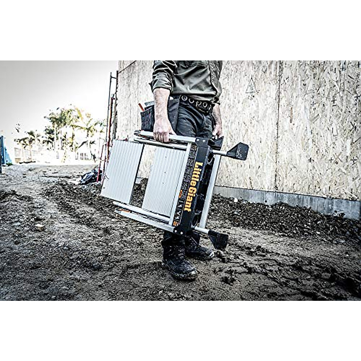 Little Giant Ladders, Jumbo Step, 2-Step, 2 foot, Step Stool, Aluminum, Type 1AA, 375 lbs weight rating, (11902), Silver