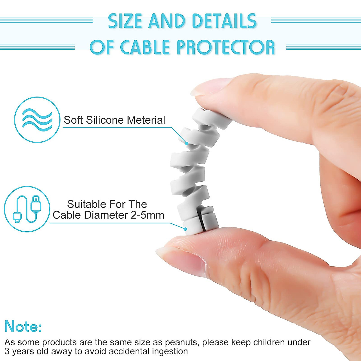 Frienda 30 Pcs Cute Cable Protector Cable Saver Animal Charging Cord Protector Cute Charging Protectors Cable Chewers Phone Protect Accessory for Cellphone Data Lines