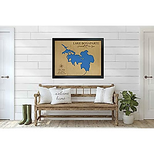Personalized House Decor Wood Lake Map of Any Lake - Customized Handmade Gifts for Lake House Wall Decor